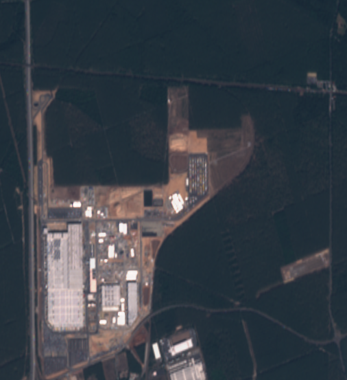 Compare daily satellite images of Tesla production locations